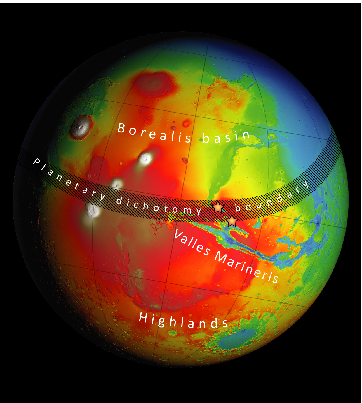 Behind Valles Marineris: the Borealis basin | Research Communities by ...
